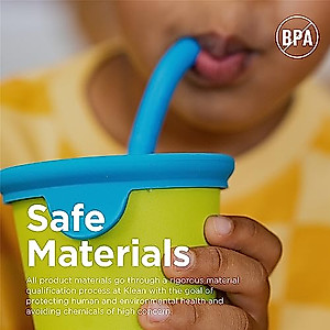 Klean Kanteen Kid Cup Straw Lid - 2 Pack - Blue Tie Dye