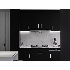 kwa heri 8 Pack Self-Stick Push Pull Helper White Hidden Cabinet Handle ABS Plastic Door Window Wardrobe Handle Instant Cabinet Drawer Furniture Handles (8, White)