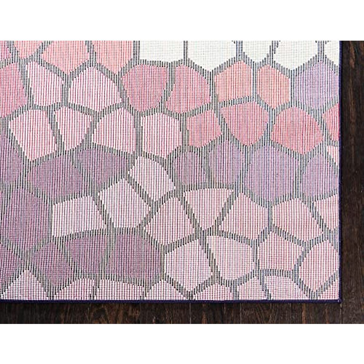 Unique Loom Estrella Collection Geometric, Abstract, Colorful, Modern, Mosaic Area Rug, 2 ft 2 in x 6 ft 7 in, Multi/Blue