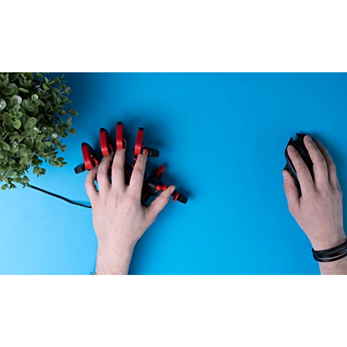 AZERON Cyborg Gaming Keypad – One Handed for PC – with Analog Thumbstick and 29 Programmable Keys – 3D Printed Customized – for Righties (Galaxy Purple)