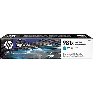 HP 981X | PageWide-Cartridge High Yield | Cyan | L0R09A, 2 Size