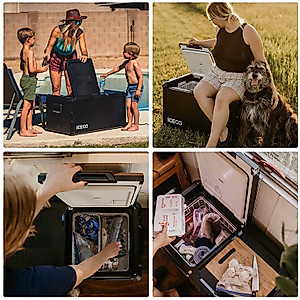 ICECO VL75 Pro 79.2 Quarts Dual Zone Portable Refrigerator with SECOP Compressor, Multi-directional Lid, Dual USB & DC 12/24V, AC 110-240V | Compact Refrigerator | For Car, Home, RV | With EC Cord