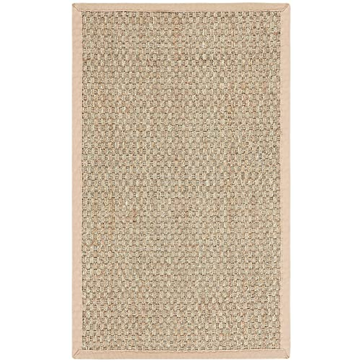 SAFAVIEH Natural Fiber Collection 2' x 3' Beige NF114A Border Basketweave Seagrass Accent Rug