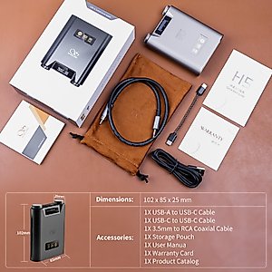 SHANLING H5 Portable DAC/AMP,HiFi Music Player,Headphone Amplifier,Dual AK4493SEQ DAC,768kHz / 32bit, DSD512,Bluetooth 5.0,840@32Ω Output,MQA Full Decoder,3.5/4.4mm,Optical/USB/Coaxial (Black)