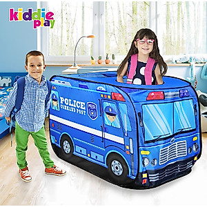 Kiddie Play Pop Up Police Car Tent | Kids Play Tent for Boys & Girls Indoor Outdoor Toy
