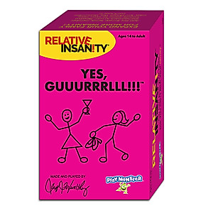 Relative Insanity Yes, Guuurrrlll!!! — Hilarious Party Game Made and Played by Comedian Jeff Foxworthy — Ages 14+ — 4-12 Players