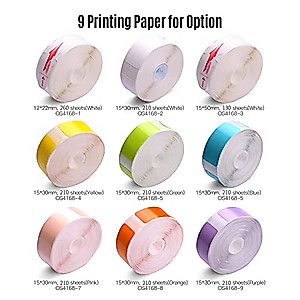 mewmewcat for Label Maker,1 Roll Thermal Printing Label Paper Self-Adhesive Name Price Barcode Sticker Waterproof Tear-Resistant for L11 Label Printer, 12x22mm 260 Sheets