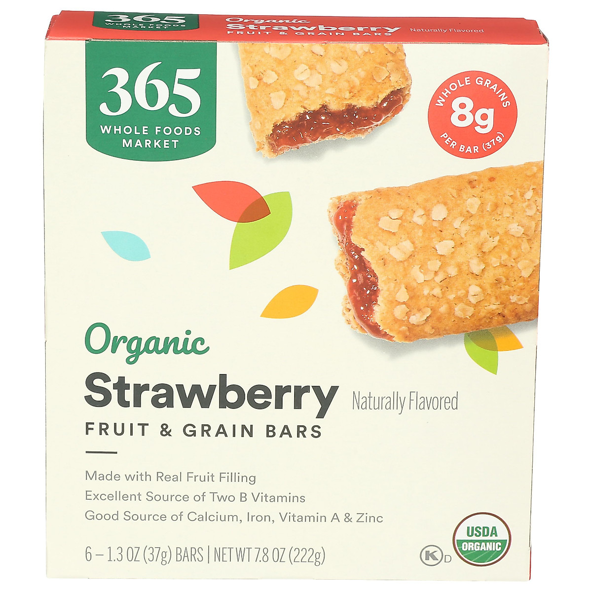 365 by Whole Foods Market, Organic Strawberry Cereal Bar 6 Count, 7.8 Ounce