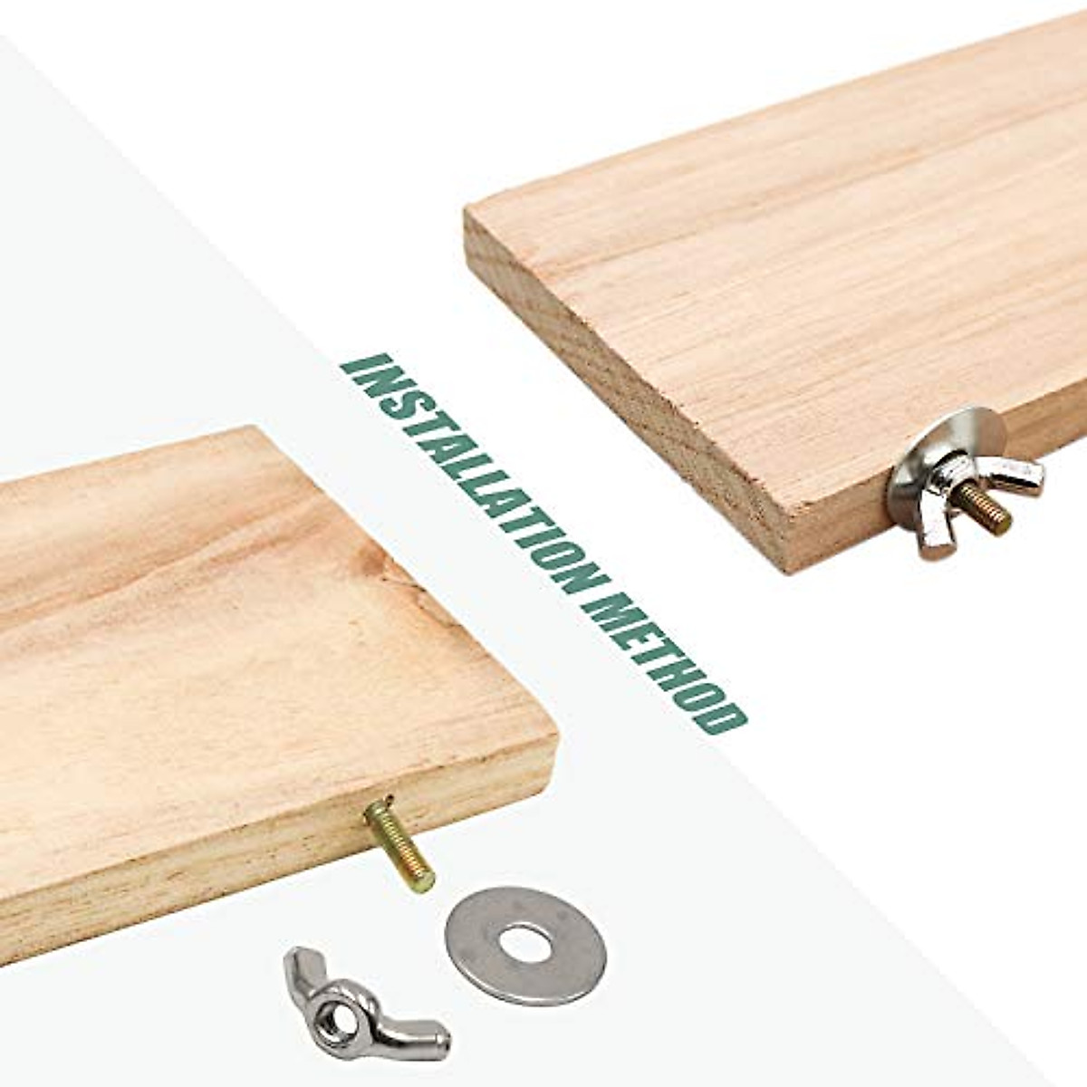 4 PCS Bird Perch Stand Platform Toy, Natural Wood Parrot Perch Stand Stick Play Exercise Gym Bird Cage Accessories Toys for Parrot, Budgies, Parakeet, Cockatiels, Conure, Lovebirds (Style 1)