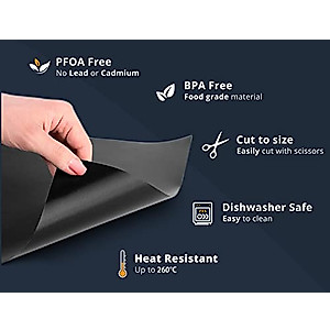 Large Non-Stick BBQ Grill Mat by Linda's Essentials (3 Pack) - Reusable Heat Resistant BBQ Mats for Grilling - Must Have BBQ Accessories Grill Mats for a Easy Clean