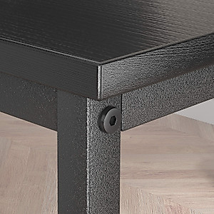 CharaVector Tower Computer Desk 60 inch with 4 Tier Storage Shelves ，Modern Writing Desk with Bookshelf PC Desk Study Writing Table for Home Office，Black