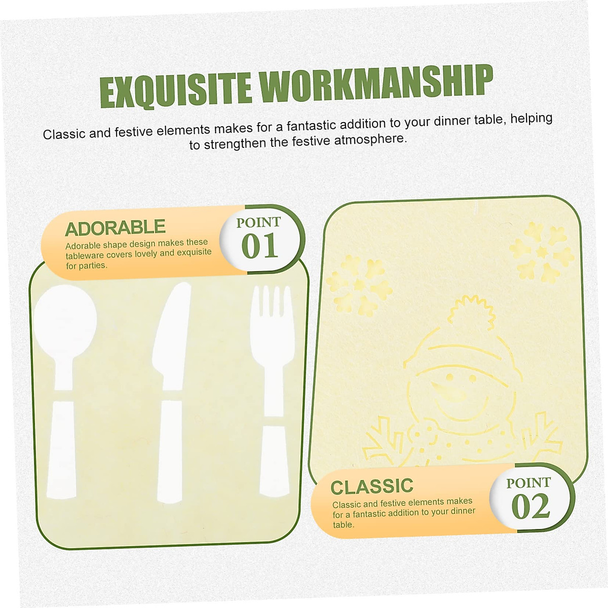 KALLORY 8 Pcs Cutlery Bag Utensil Holder for Party Silverware Cover Wedding Tableware Holder Silverware Bag Dining Table Tableware Storage Holders Baby Pocket Felt Cloth Sleeve