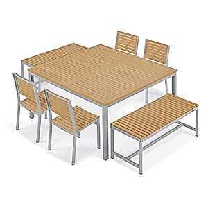 Oxford Garden Travira Side Chair - Tekwood Natural - 4 Pack