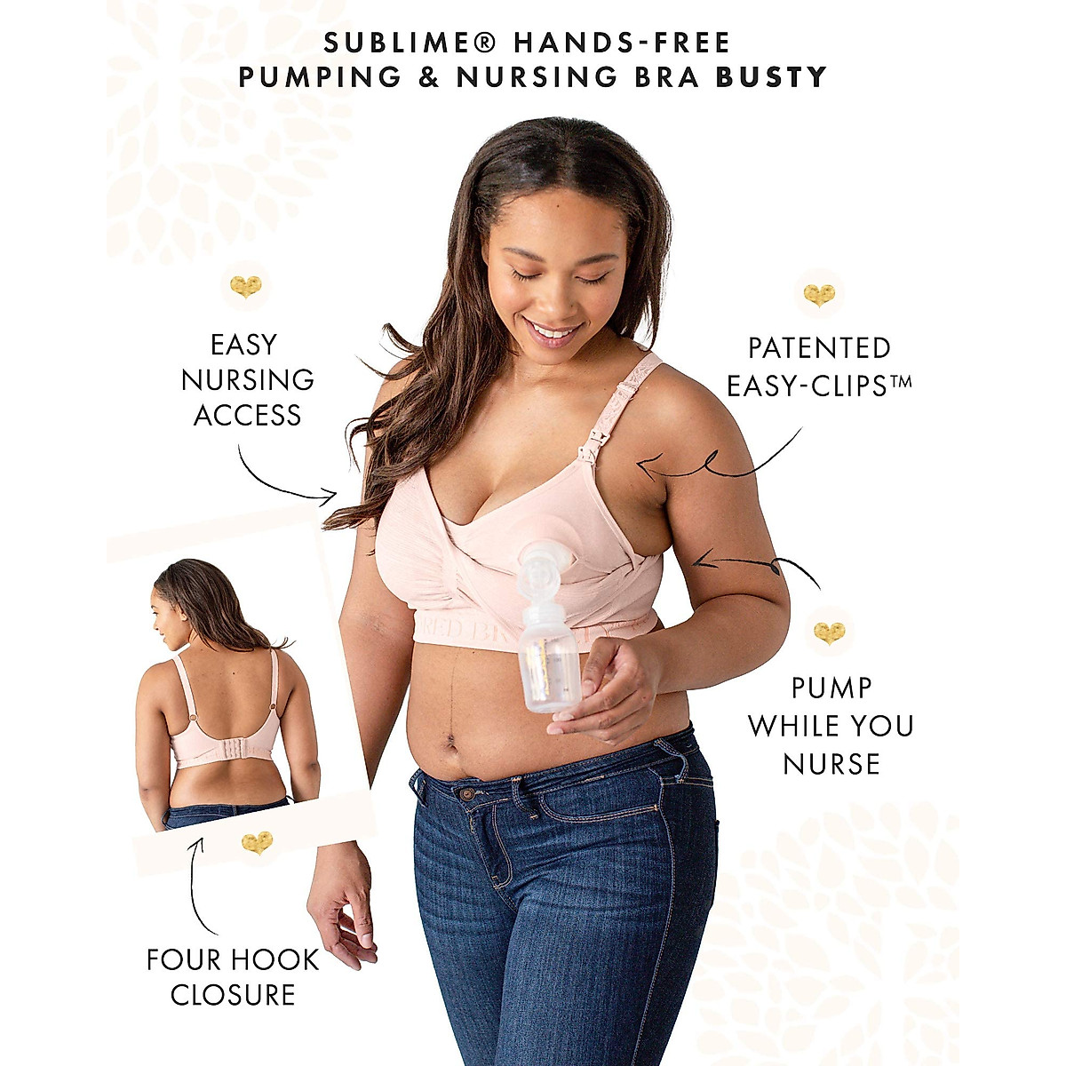 Kindred Bravely 2-Pack Hands Free Pumping Bra Bundle (Pink and Black, X-Large-Busty)