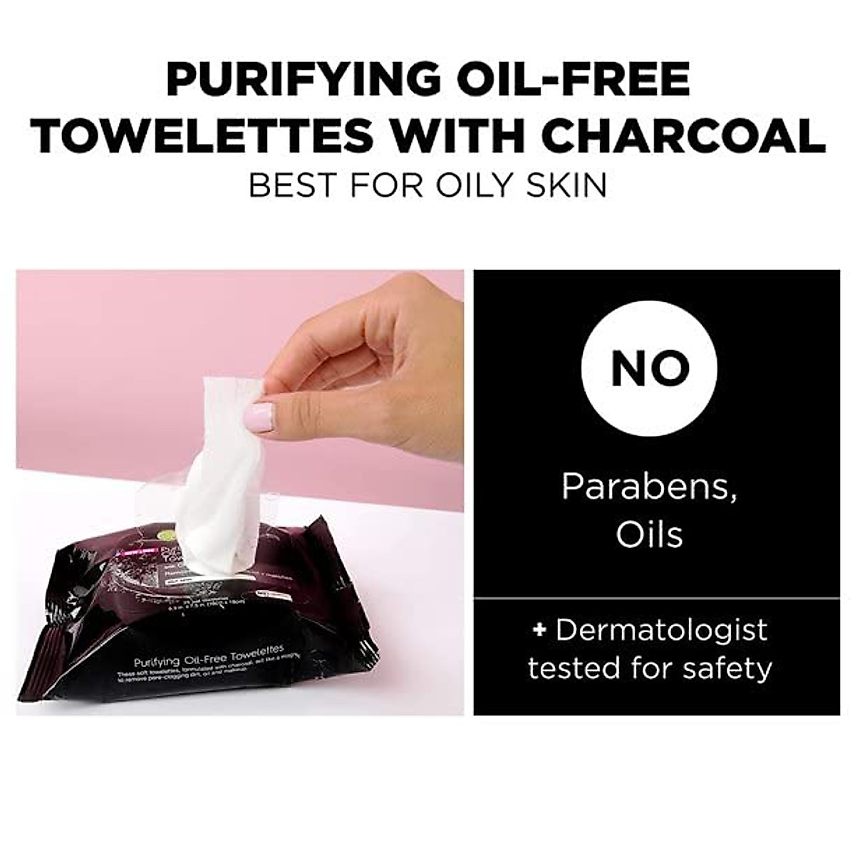 Garnier Skinactive Clean + Purifying Oil-Free Towelettes 25 Count (3 Pack)