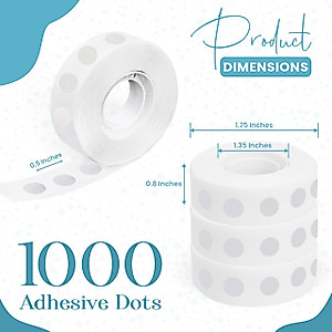 IDOTIFIX Balloon Glue Points Dots Double Sided 1000 Pcs, Balloon Tape for Arch, Wedding Decoration, Birthday Celebration and Home Made Crafts for Christmas Decorations