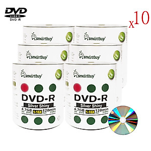 Smartbuy 6000-disc 4.7gb/120min 16x DVD-R Shiny Silver Blank Data Recordable Media Disc