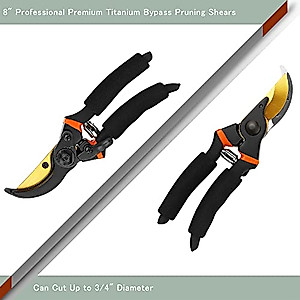 Lopper Hedge Shear & Pruner Combo Set, YRTSH 3-Piece Gardening Tool, Heavy Duty Tree & Shrub Care Kit for Yard, Garden & Lawn, Professional Hedge Clippers Tree Trimmer for Indoor & Outdoor Gardening