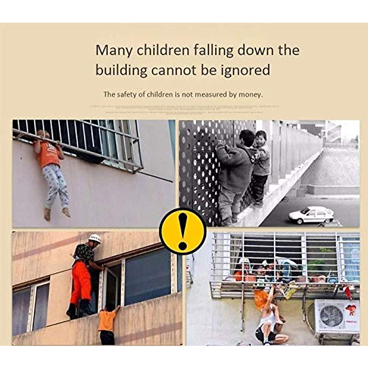 MAGFYLY Banister Guard net Child Safety Net Stair Fall Protection Netting Balcony Protection Nets Indoor and Outdoor Fence Net Yellow Nylon Rope Net Climbing Net Garden Decorative Fence Net 2x3m