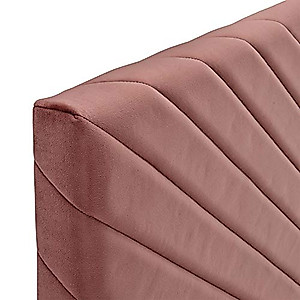 Ergode Alyson Angular Channel Tufted Performance Velvet Full / Queen Headboard - Dusty Rose
