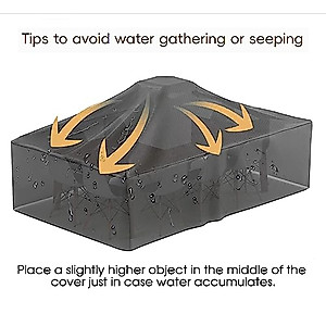 HSFFBHFBH Outdoor Garden Furniture Covers Waterproof - 84x52x28in (LxWxH) Black 420D Oxford Windproof Covers for Garden Furniture Rattan Table and Chair Outdoor Patio Table Covers