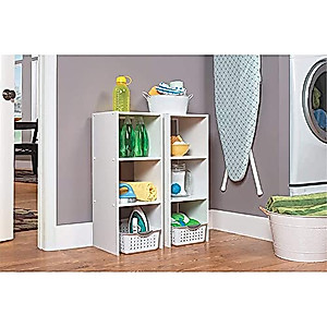 ClosetMaid 895300 Decorative Home Vertical Stackable 2-Cube Organizer Storage with Open Back Panel Design, 31-Inch, White (3 Pack)