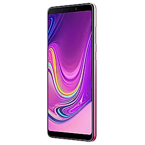 SAMSUNG Galaxy A9 2018 (128GB, 6GB RAM) 6.3" Display, Quad Camera, 4G LTE Dual SIM GSM Factory Unlocked, International Version - No Warranty (Bubblegum Pink)