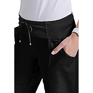 Grey's Anatomy 4276 4 Pkt Yoga Knit Waistband Pant (Black, Medium)