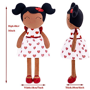 Gloveleya Baby Doll Baby Girl Gift Plush Doll Heart Tanned Girl 16 Inches