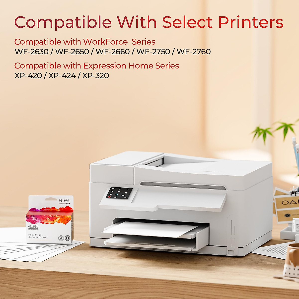 T220 220XL Ink High Capacity Black & Color Cartridge ejet Remanufactured Replacement for Epson 220XL Ink Cartridges 220XL for WF-2760 WF-2750 WF-2650 XP-320 XP-420(2 Black, 2 Cyan, 2 Magenta, 2Yellow)