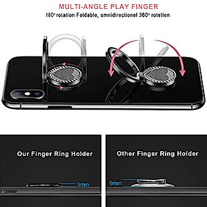 JAHOLAN Cell Phone Ring Stand Finger Holder Sparkle Glitter Love Grip Kickstand Compatible with Universal Smartphone iPhone 12 11 Pro Max Xs XR 7 8 Plus Samsung Galaxy S21 S20 Note 20 Silver