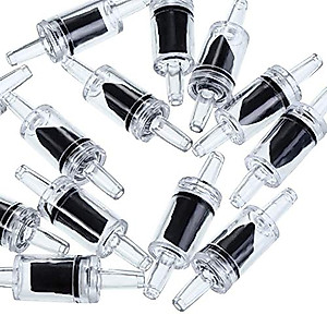 Maxmoral 10PCS Plastic One Way Air Pump Check Valves Non-Return Aquarium Fish Tank Air Pump Stop Valve Accessories(Black)