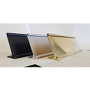 Customized Office Name Plate With Wall or Desk Holder - 2x8 - (Red / White Letters)