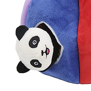 CHICIRIS Hide and Seek Plush Dog Toy, Multiple Colors Squeaky Hide and Seek Activity Plush Toy Exquisite Workmanship for Dogs