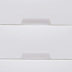 DNYSYSJ 5 Drawer Plastic Dresser Storage Cabinet, Stackable Storage Stand Tower, Closet Organizer Units for Home Office Bedroom and Hallway Entryway 17.72 * 11.81 * 33.07" (White)