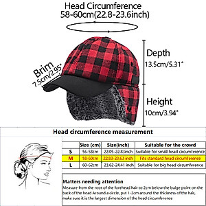 Winter Ear Flap Ushanka Fur Trapper Hat Winter Warm Cadet Baseball Cap for Men Women