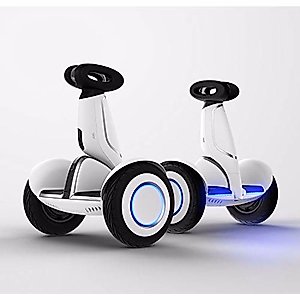 Segway Ninebot S-Plus Smart Self-Balancing Electric Scooter with Intelligent Lighting and Battery System, Remote Control and Auto-Following Mode, White Large