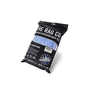 The Rag Company - Eagle Edgeless 500 (4-Pack) Professional Korean 70/30 Blend Super Plush Microfiber Detailing Towels, 500GSM, 16in x 16in, Blue