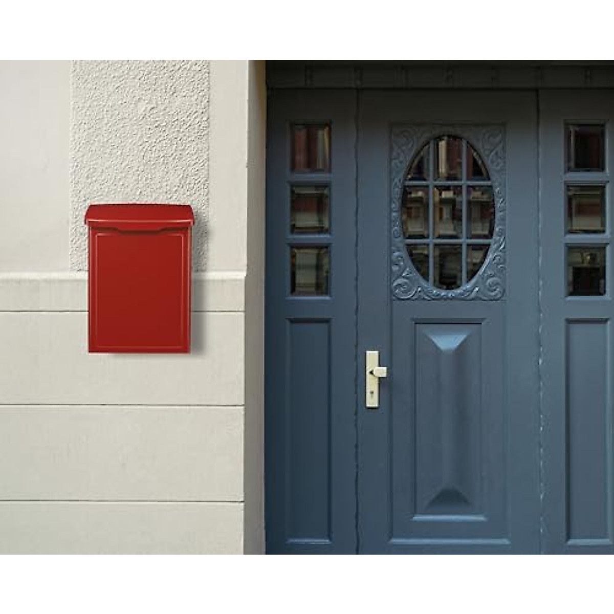 Architectural Mailboxes 2681R Marina Wall Mount Mailbox, Small, Red