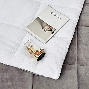 ART DEMO Home Ultra Soft Plush Sherpa Fleece Comforter Bed Set with Pillow Shams for All Season, 3 Piece, Full/Queen Size, Charcoal Grey