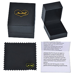 JunXin Round Shaped Emerald Green May Birthstone Solitaire Ring Black Gold Plated Size6/7/8/9/10(9)