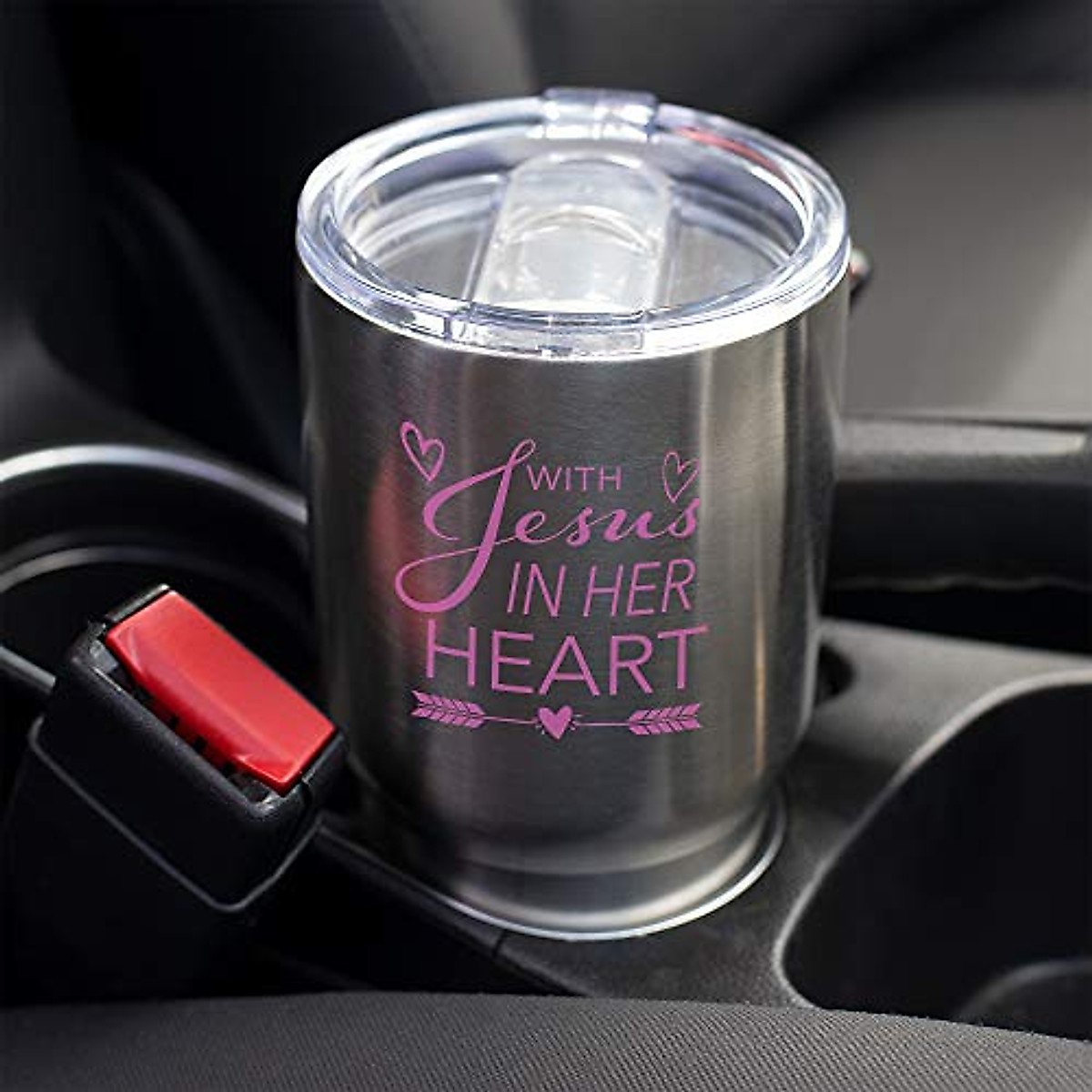 Elanze Designs With Jesus And Coffee Unstoppable Stainless Steel 30 oz Travel Mug with Lid