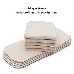 KaWaii Baby Reusable Newborn Cloth Diaper Pack for Baby Boys & Girls 6-22 lbs, Waterproof, Washable Reusable Pocket Nappy, 6 Diapers + 12 Premium 4-Layer Diaper Inserts