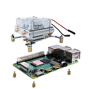 Generic Raspberry Pi 4 Metal Case with Fan,Raspberry Pi 4B Case with Raspberry Pi Low-Profile CPU Cooler,Raspberry Pi Horizontal ICE Tower Cooler (Silver)