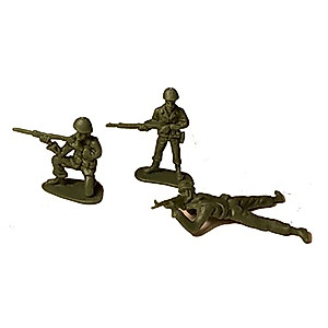 Army Men Action Figures - Green/Tan - 35 pcs