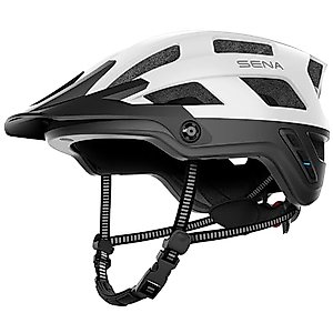 Smart Communications Mountain Bike Helmets - Sena M1 / M1 EVO (M1, Matte White, Large)