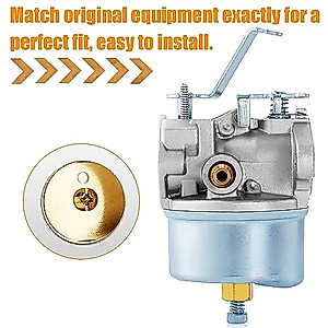 QAZAKY Carburetor Compatible with Tecumseh 631793 631440 H70 H80 7HP 8HP 9HP Snowblower Snowthrower Troy Bilt Chipper Vac 47279 47261 65582V Shredder Horse Tillers MIA10291 Snow Thrower