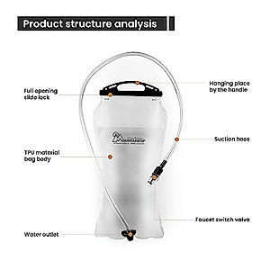 MOUNTAINTOP 40L Hiking Backpack with 3L Hydration Bladder for Women & Men Outdoor Travel Camping Day Pack with Rain Cover, 21.7 x 13 x 7.9 in,Black