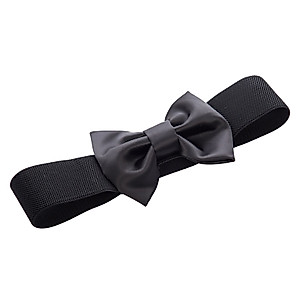 GRACE KARIN Wide Dress Waist Belts with Large Bow-Knot (2XL,Black 775)