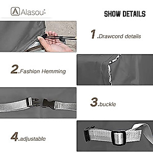 Cooler Cart Cover Fits 80 Quart Rolling Coolers,Waterproof Outdoor Patio Cooler Cover,43" L x 22" W x 32" H, Gray